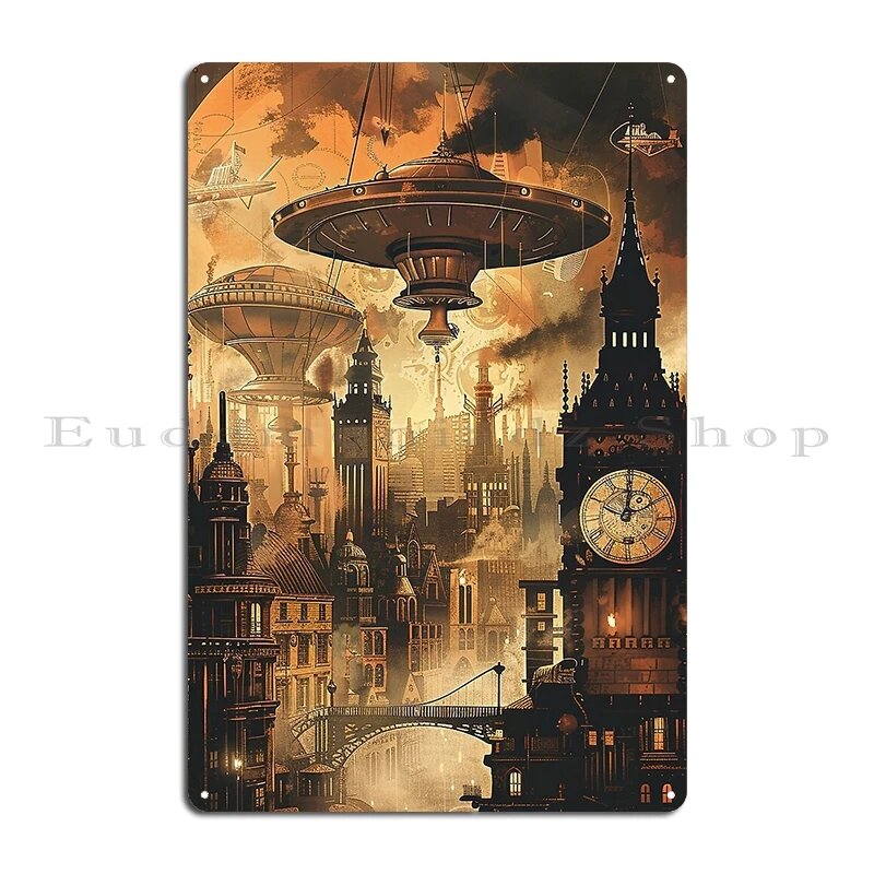 Металлическая вывеска London City 14x20cm, XHS5234-1