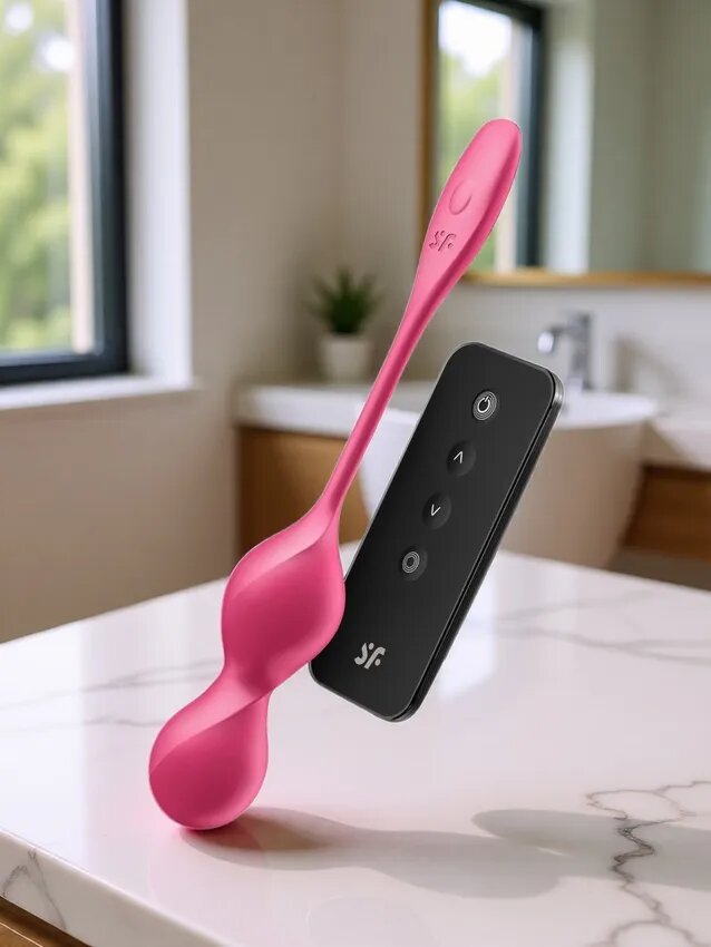 Вагинальные шарики с вибрацией Satisfyer Love Birds 2 Connect App, с пультом ДУ, красный, 22,2 см