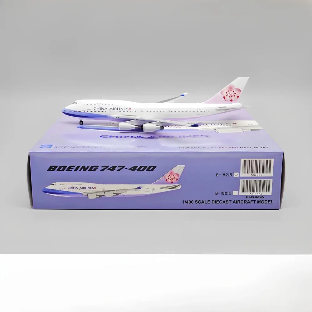 JC WINGS 1:400 Boeing 747-400 China Airlines (Тайвань) Модель самолета Бортовой номер B-18215 Коллекционная модель из сплава