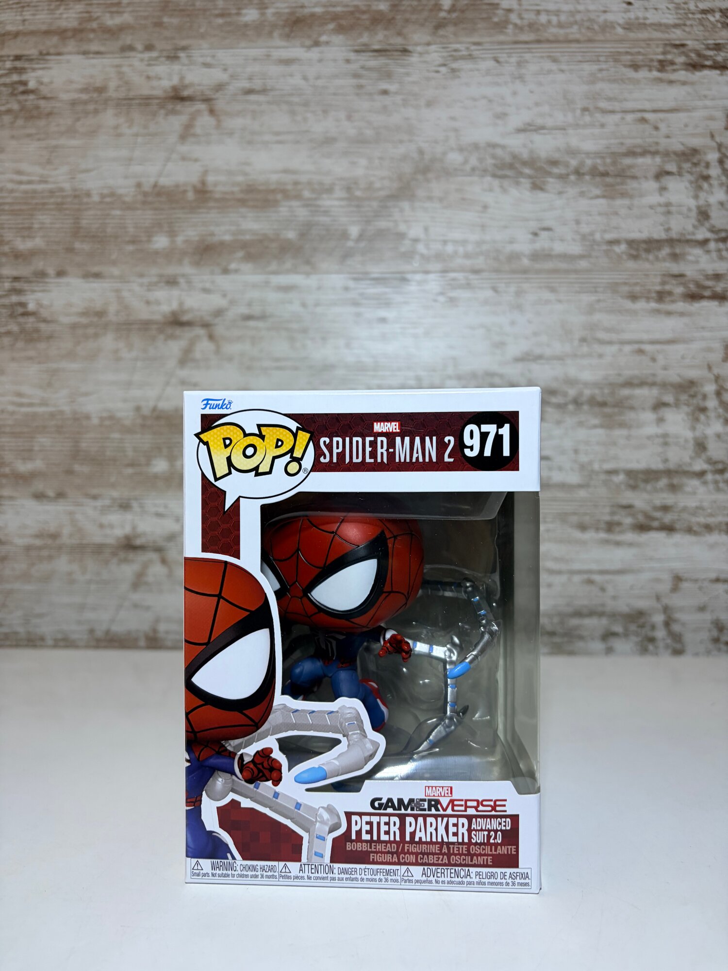 Funko pop Peter Parker Advanced Suit 2.0 №971, Spider-Man 2, Marvel Gamerverse, винил, оригинал