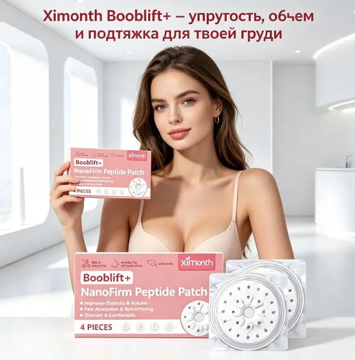 Наномикронидные пластыри Ximonth Booblift+ для груди 4 шт