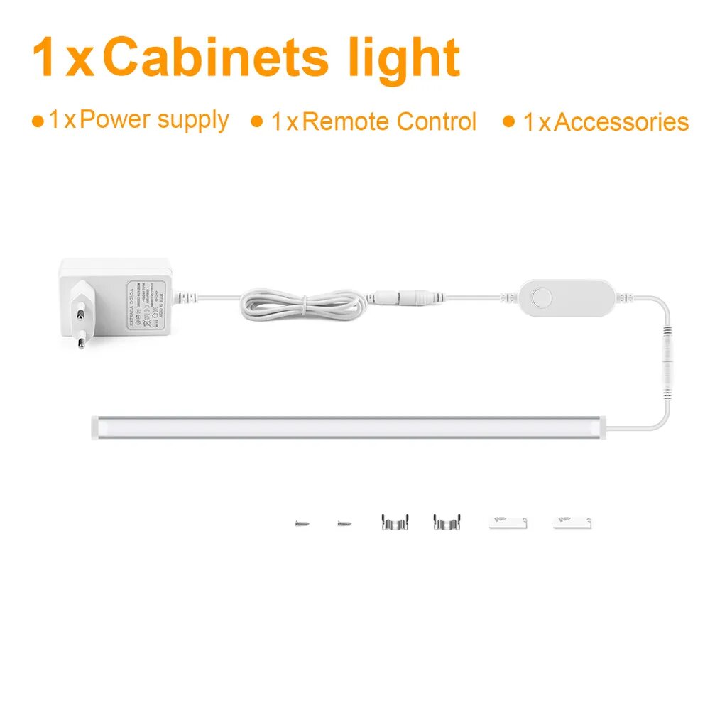 1X50CM Tuya Zigbee Комплект светодиодных светильников для шкафов Алюминиевая трубка WiFi с регулируемой яркостью для украшения кухонной полки в шкафу