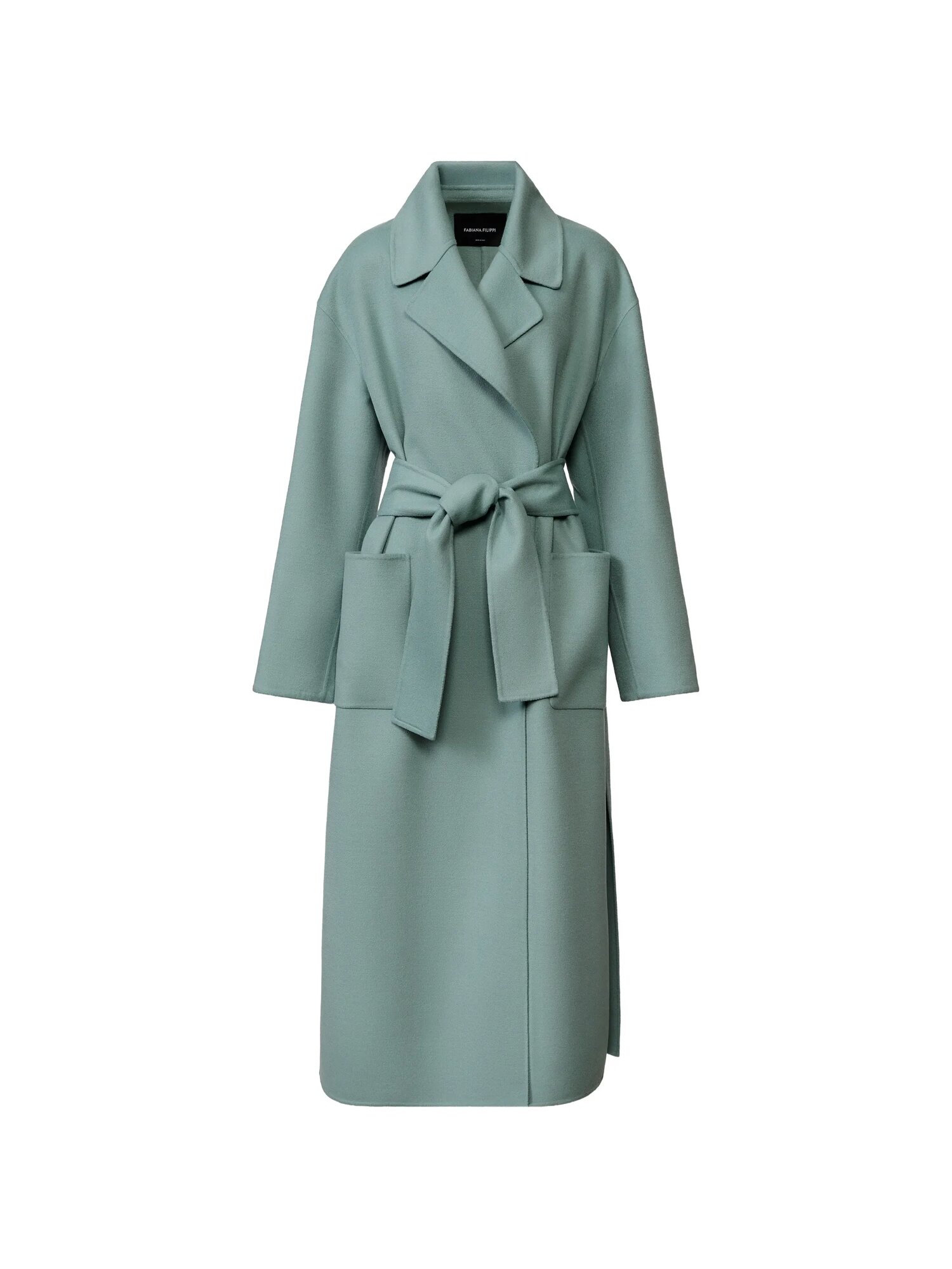 Пальто Belted patch-pocket coat