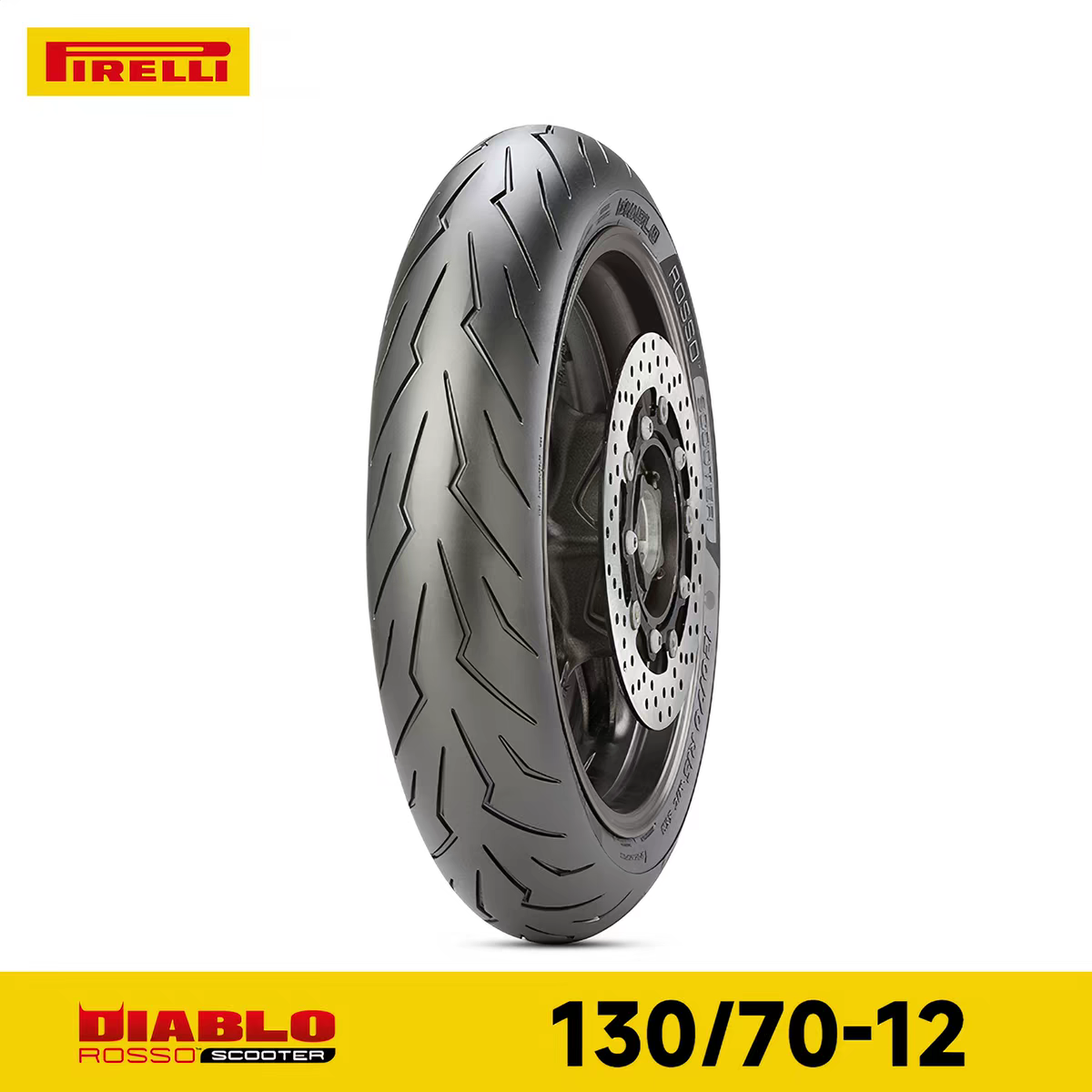 Pirelli Мотошина шина для мотоцикла Diablo Rosso Scooter 130/70-12 M/C (62P)TL