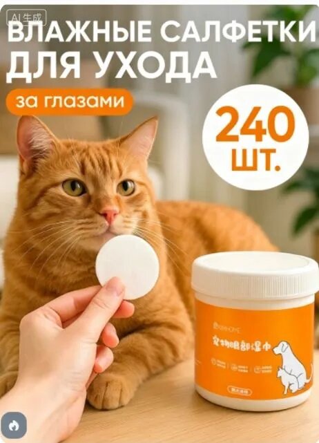 Влажные салфетки для ухода за домашними животными, мягкие, подходят для глаз и лап кошек и собак, предназначены для ежедневного использования.
