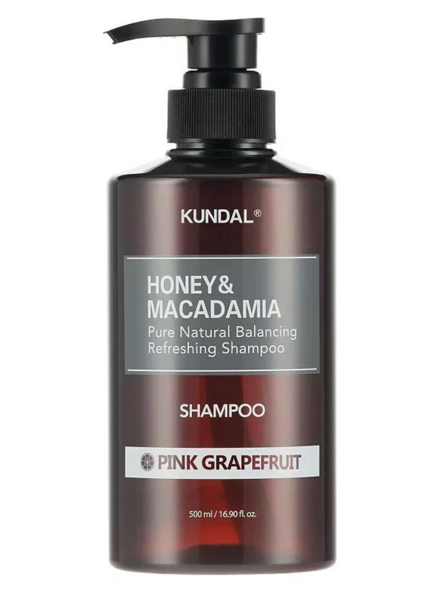Шампунь для волос «розовый грейпфрут» Kundal Honey & Macadamia Shampoo Pink Grapefruit, 500 мл