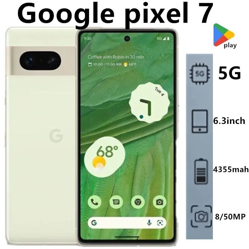 Смартфон Google Pixel 7 8/128 ГБ , Dual: nano SIM + eSIM зелёный