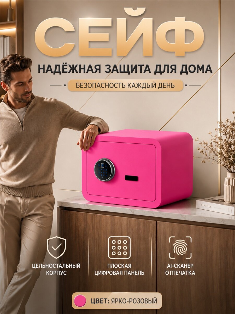 Металлическая защита со сканером отпечатков пальцев с искусственным интеллектом и плоской цифровой панелью, прочный чехол для хранения файлов дома