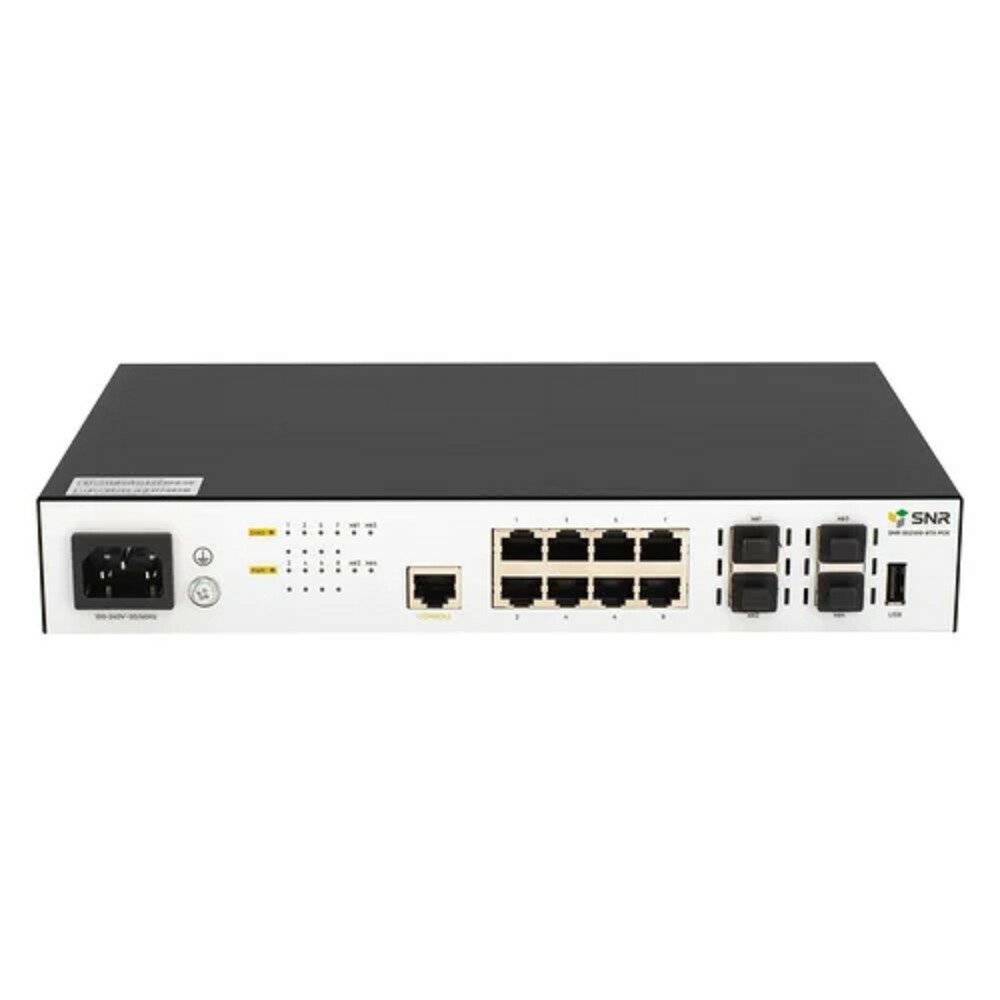 Коммутатор PoE SNR-S5210G-8TX-POE SNR Веб-интерфейс 10 портов 1000 Мбит/сек