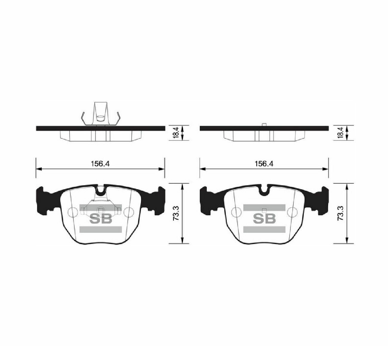 Колодки тормозные дисковые передние Серия: HI-Q BMW X5 (E53), BMW 5 (E39), SANGSIN SP2166