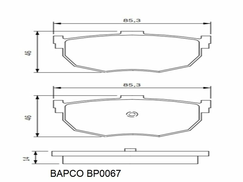 BP0067 Колодки тормозные HYUNDAI/KIA