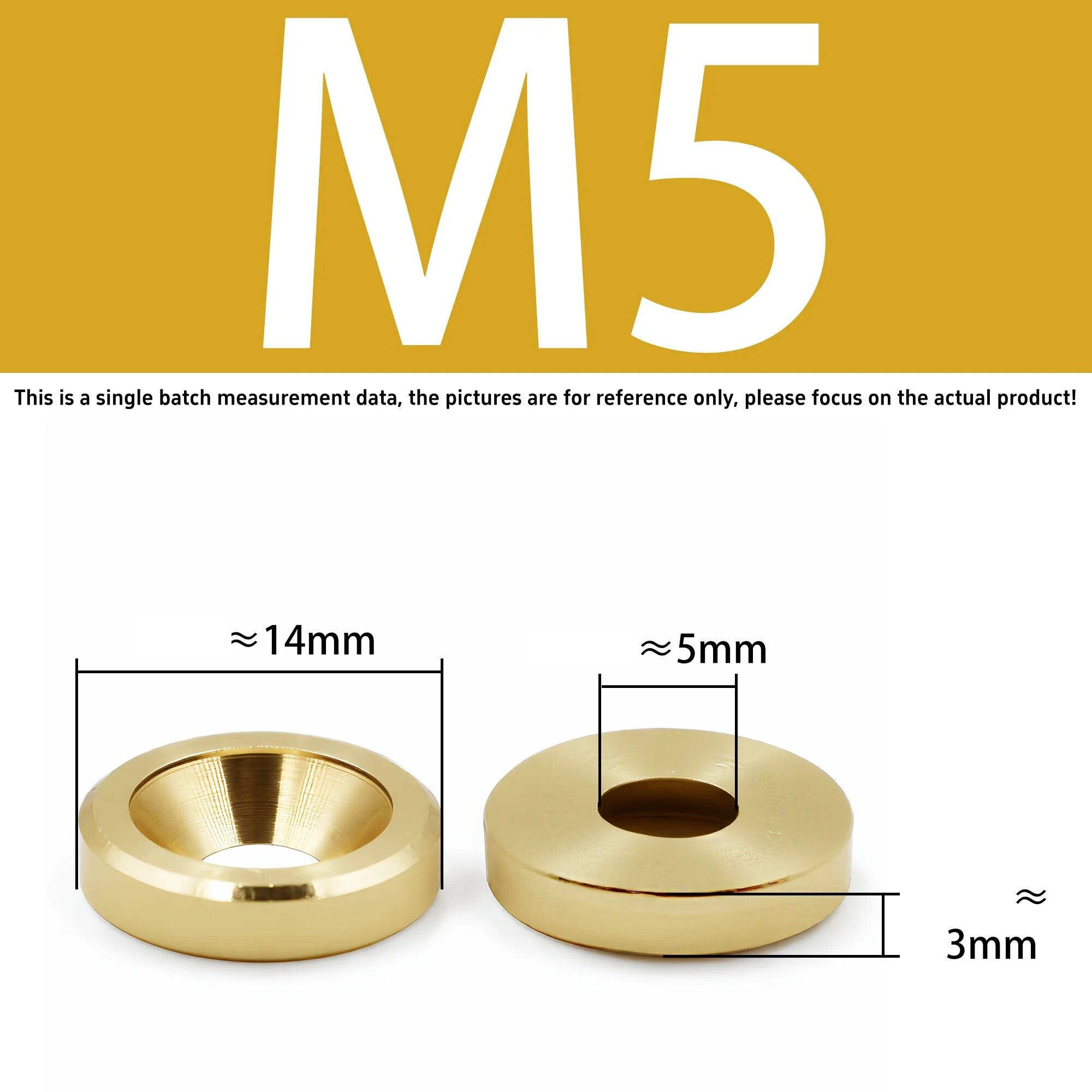 Латунные шайбы с потайной головкой Meson M3 M4 M5 M6