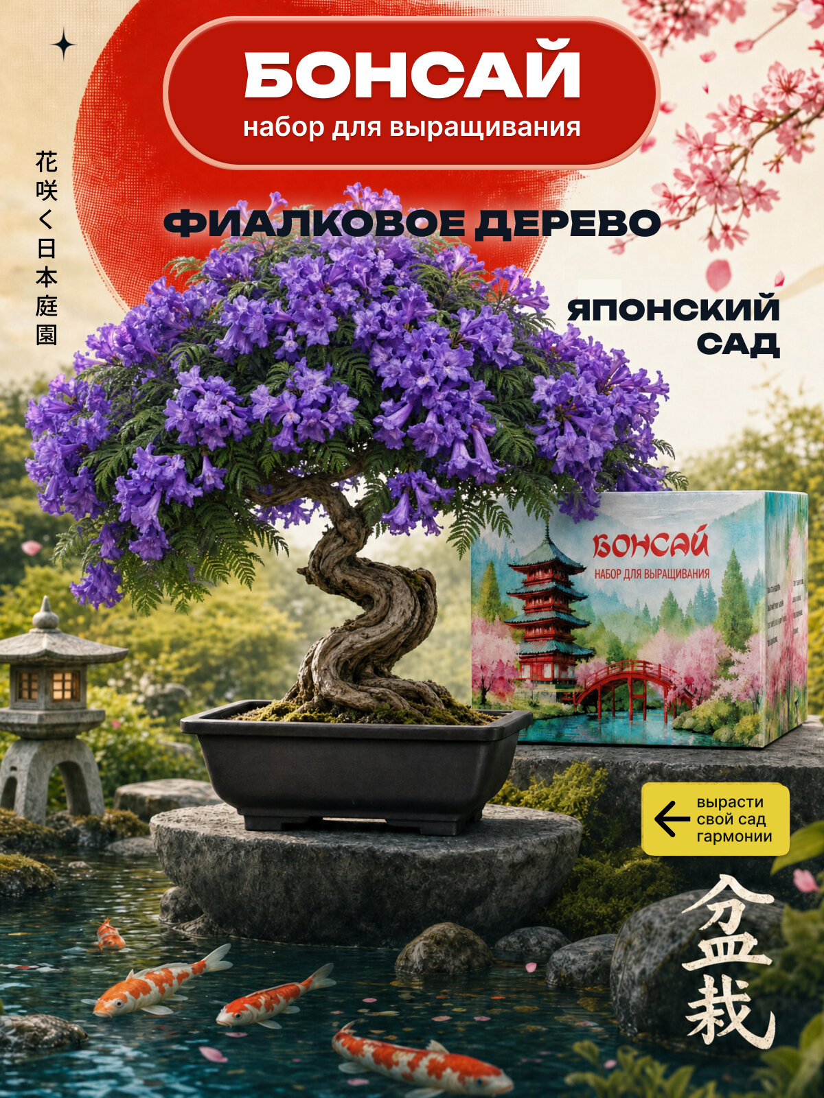 Фиалковое дерево"Японский сад", Набор для выращивания растений для детей и взрослых