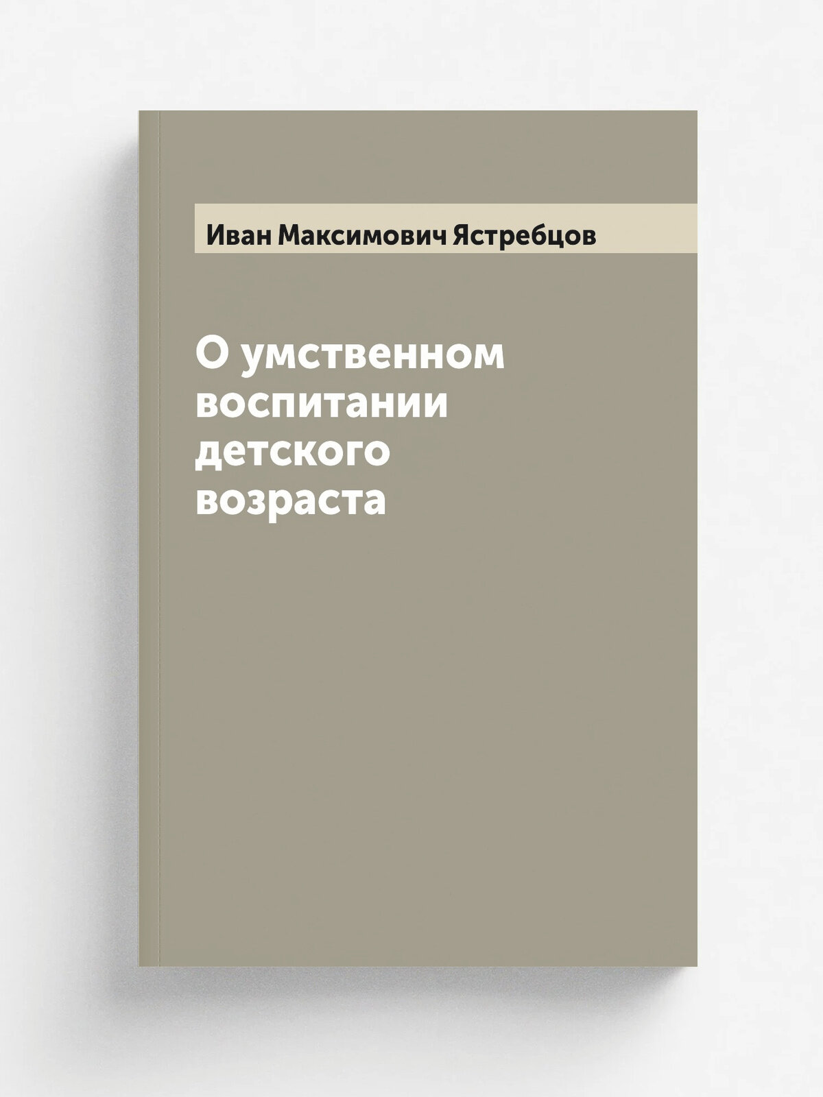 О умственном воспитании детского возраста