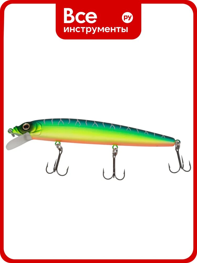Воблер Strike Pro Alpha Minnow 115 цвет: A223S-RP Pearl Mat Tiger EG-033FA223S-RP