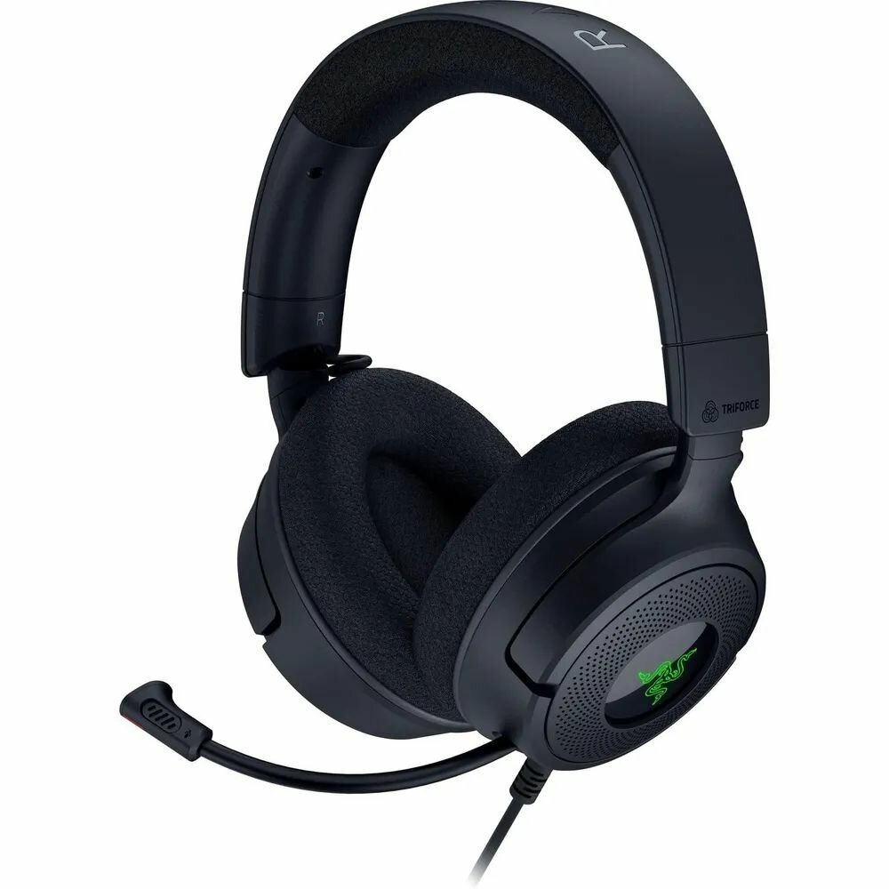 Наушники проводные с микрофоном Razer Kraken V4 X 1.8м, 32Ом,20кГц черные RZ04-05180100-R3M1