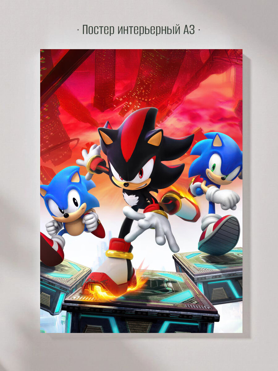 Постер, плакат на стену "Sonic Shadow Generations"