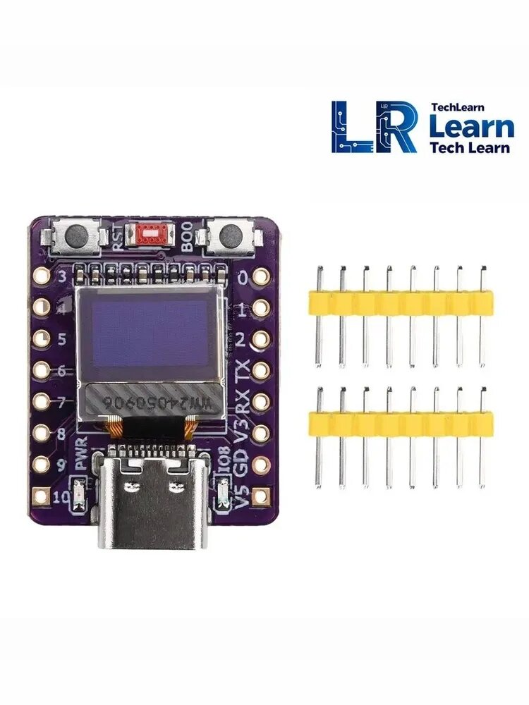Плата ESP32-C3 OLED 0.42", WiFi+BT 5.0, керамическая антенна, Supermini