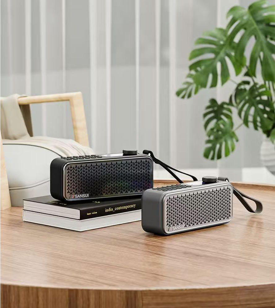 Портативная колонка Sansui F60 с радио для пожилых Bluetooth, поддержка двух карт памяти, аккумулятор 3600 мАч
