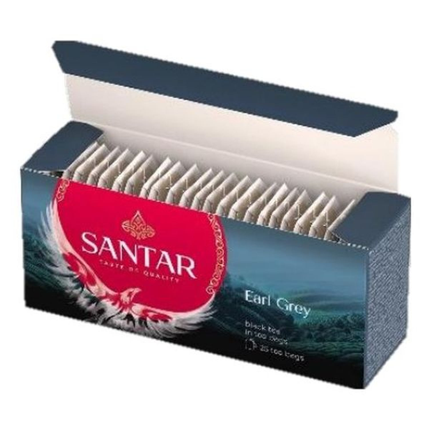 Чай чёрный байховый, с ароматом бергамота и цедрой цитрусовых SANTAR, Earl Grey, 25 пакетиков