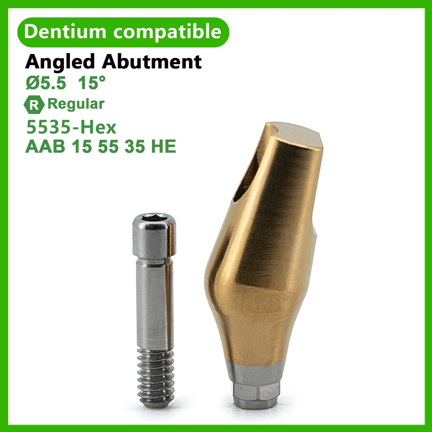 Угловые абатменты Dentium из титана 5-го класса AAB 15 55 35 HE