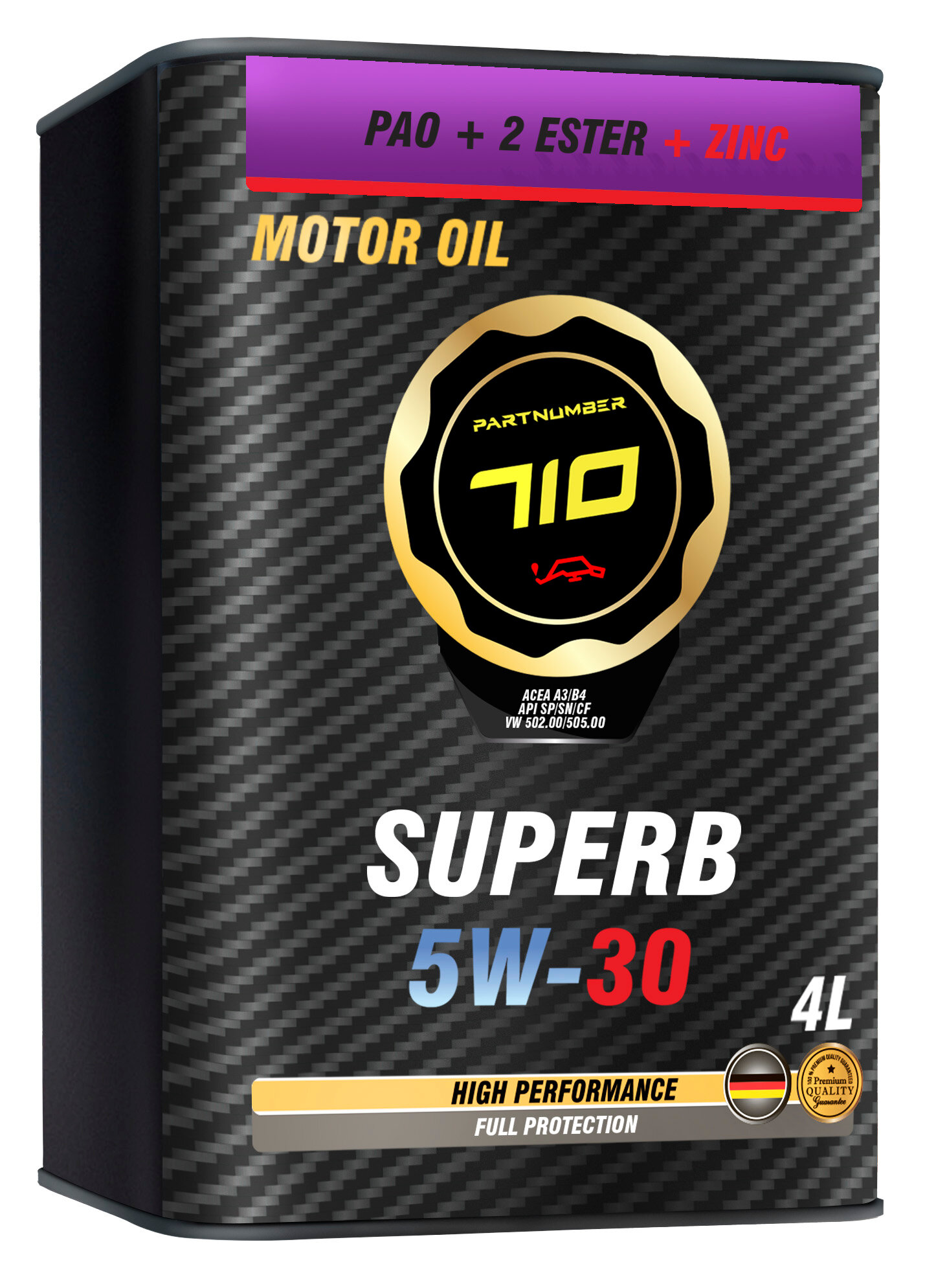 PARTNUMBER 710 SUPERB 5W-30 Масло моторное, Синтетическое, 4 л