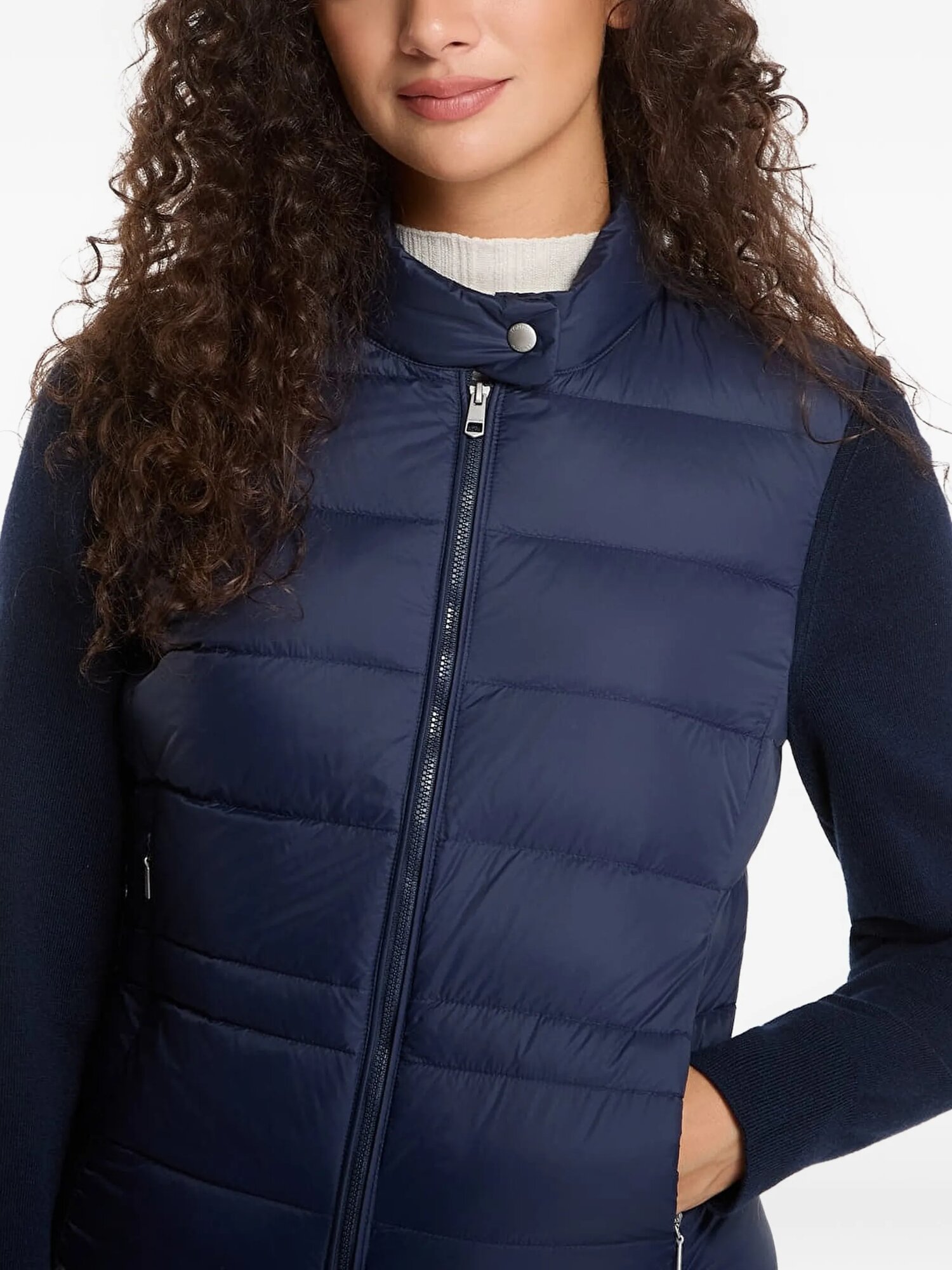 Куртка TOMMY HILFIGER Quilted knit-sleeve jacket, размер 46 EU — фото 1