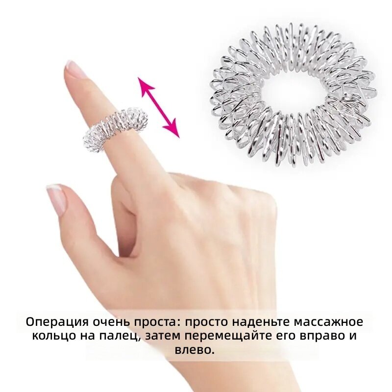 Набор пружинных акупрессурных массажных колец для пальцев, 15 разноцветных компактных колец для рук