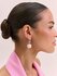 Серьги пусеты Edalin JEWELRY, жемчуг Swarovski синтетический, размер 42 мм, сере...