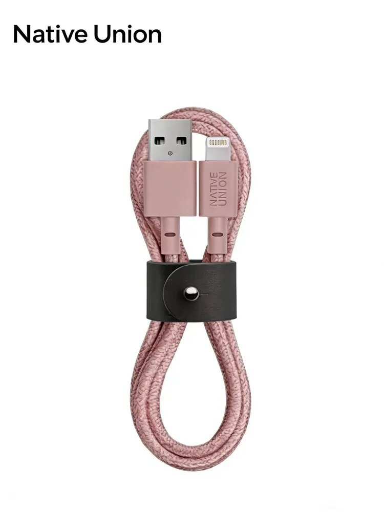 Native Union Кабель для мобильных устройств USB 2.0 Type-A/Apple Lightning, 1.2 м, светло-розовый