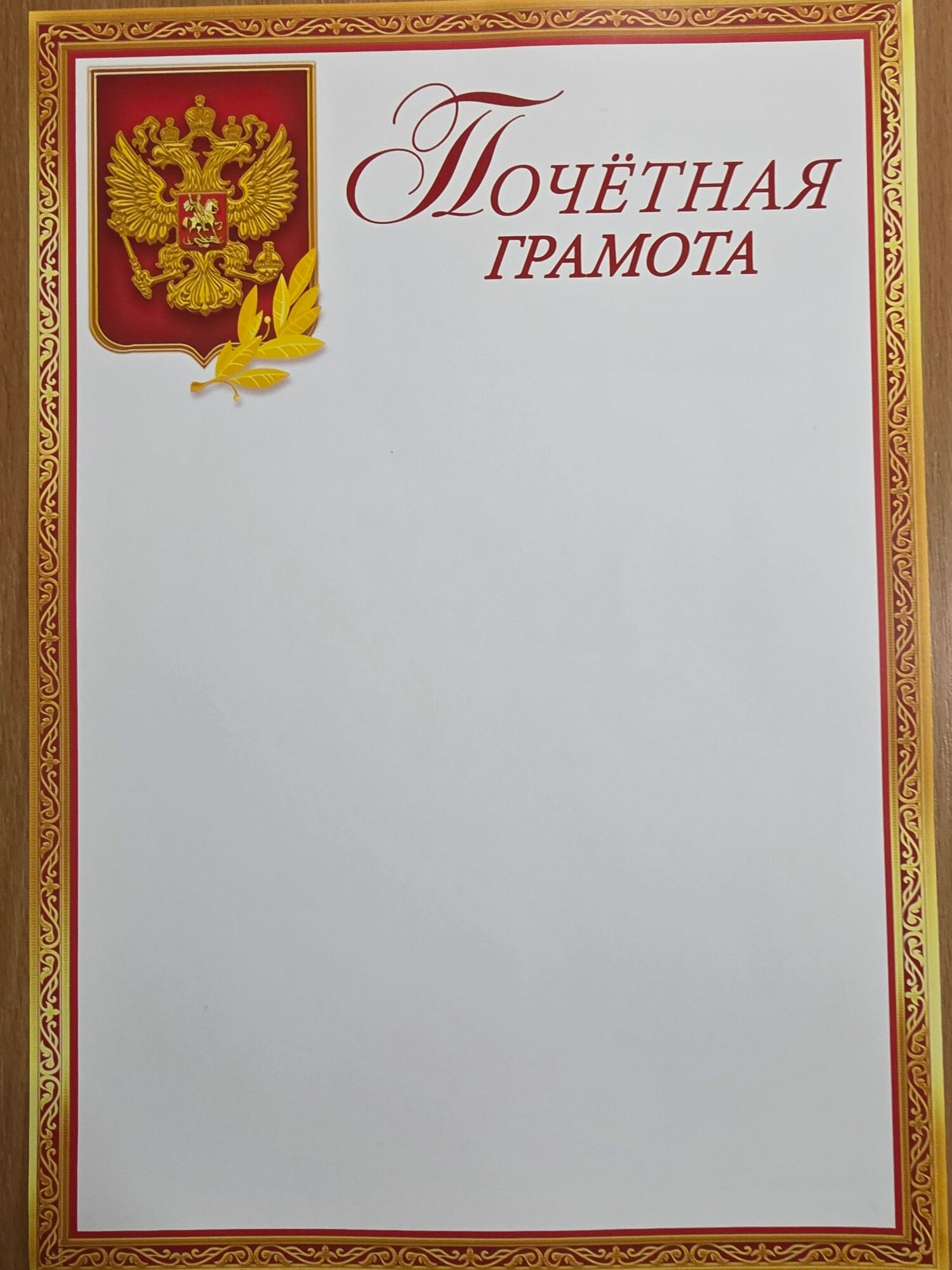 Почётная грамота 10 штук (для принтера) 115 г/м