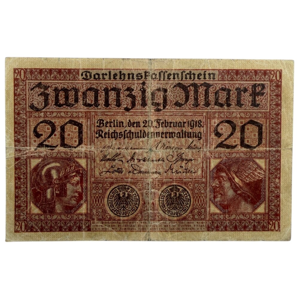 Германская империя (Германия) 20 марок 1918 г. (Серия C)