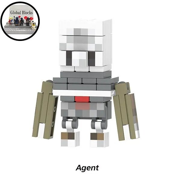 Аниме фигурок Конструктор (совместим с лего), Майнкрафт/Minecraft (4.5см, пакет)Agent-RX612