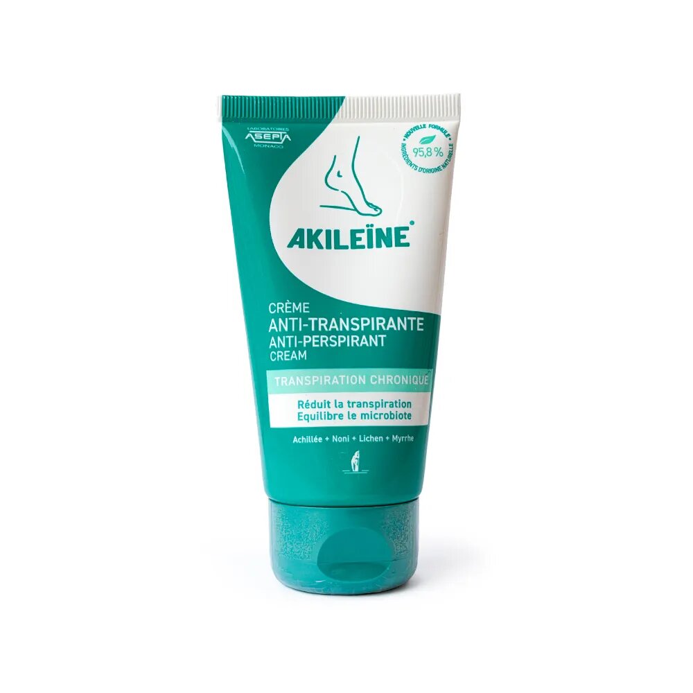 Крем для ног от запаха и пота Akileine, 75 мл