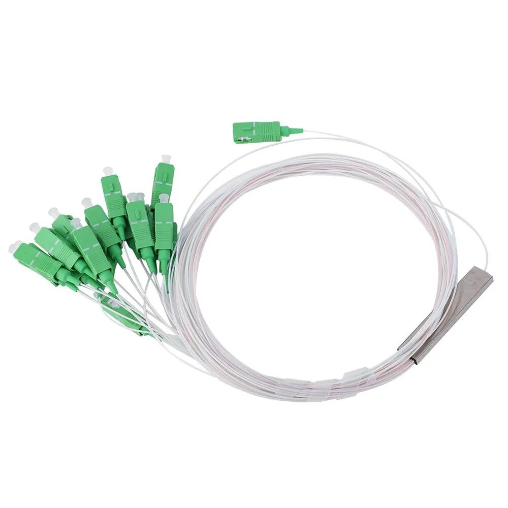 Оптический сплиттер 1x16 PLC 1260-1650 нм, тип SC/APC, 0,9 мм, микрооптический разветвитель
