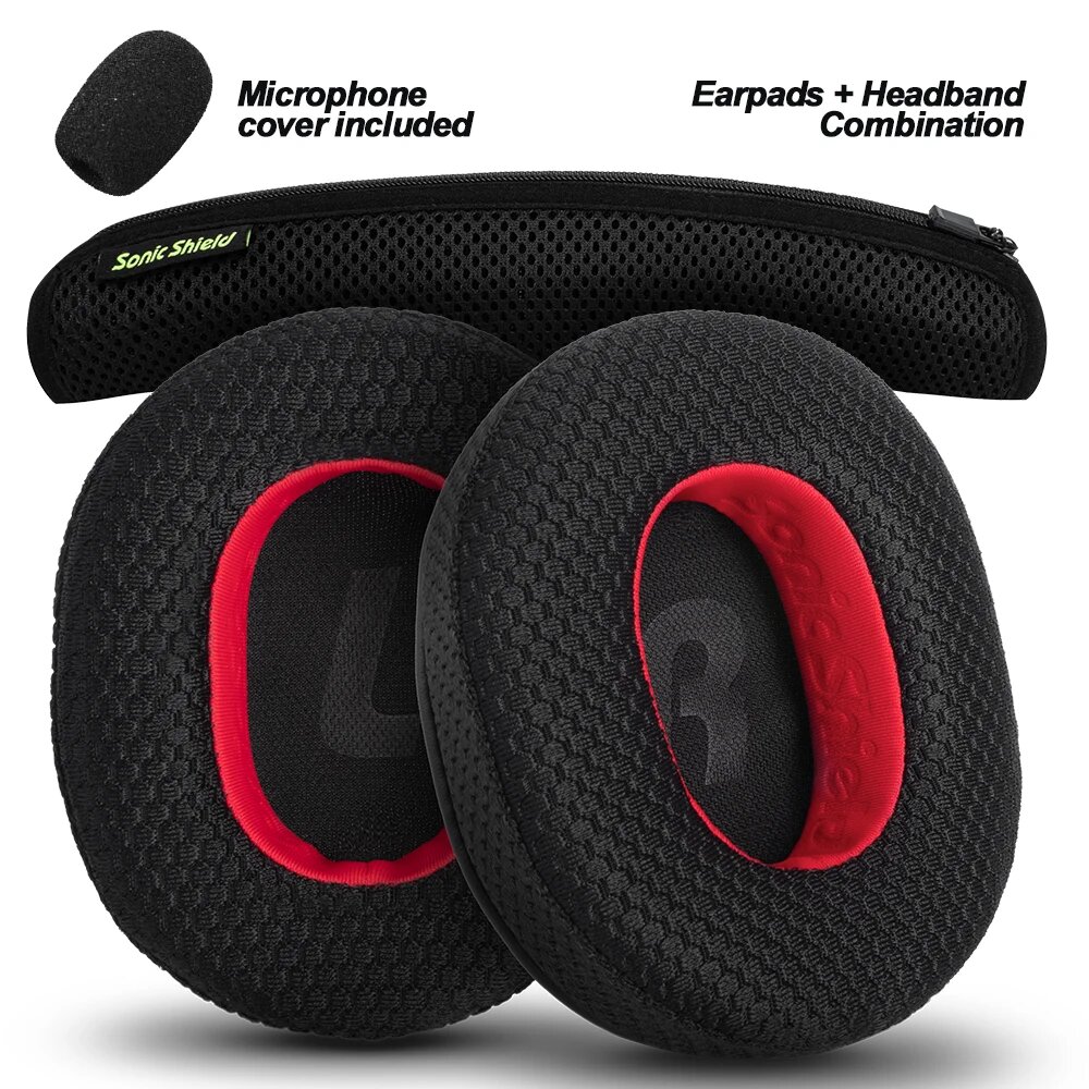 Амбушюры для наушников HyperX Cloud пена с эффектом памяти Черный, Red Combo