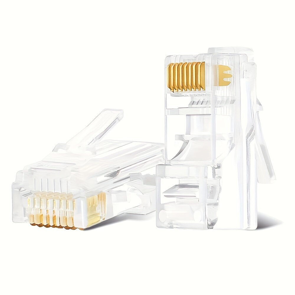 Коннекторы RJ45 из чистой меди для сетевых кабелей, 10 шт