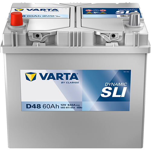Аккумулятор автомобильный Varta Dynamic SLI D48 6СТ-60 Ач прям. (75D23R) 232x173x225