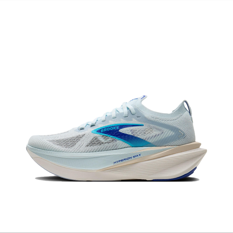 Кроссовки Hyperion Max 3,2025-2026, Brooks Hyperion Max 3, Sports, натуральная кожа, влагонепроницаемые, мужчины, женщины, комбинированный, беговые, RU,41.5, light blue, EU42.5
