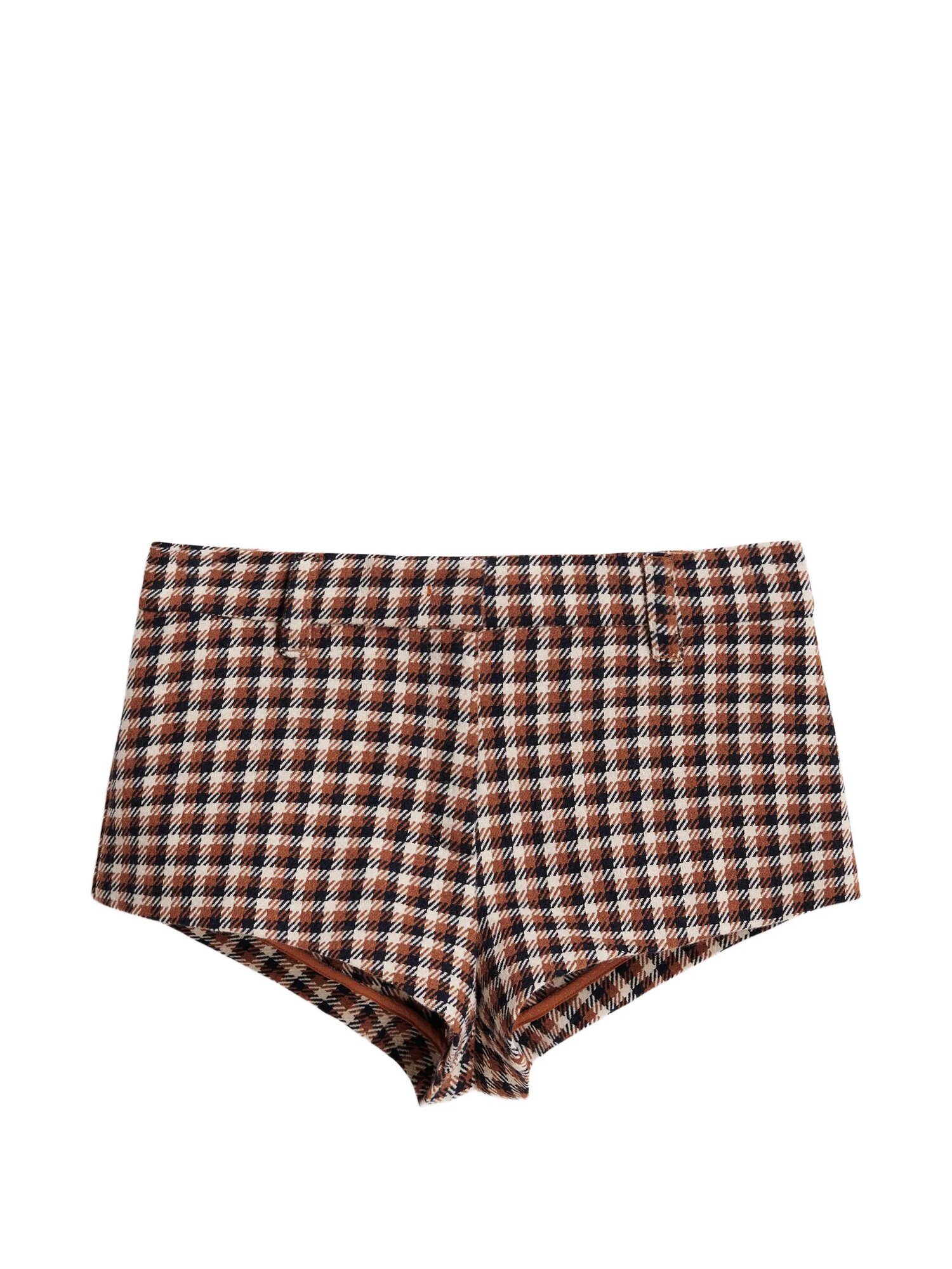Шорты ESSENTIEL ANTWERP Checked wool-blend shorts