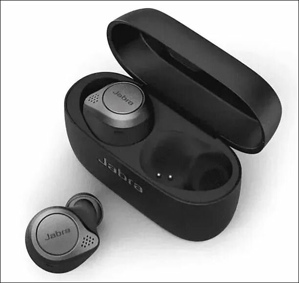 Наушники беспроводные с микрофоном Jabra Elite 75T, Bluetooth, USB Type-C, черный