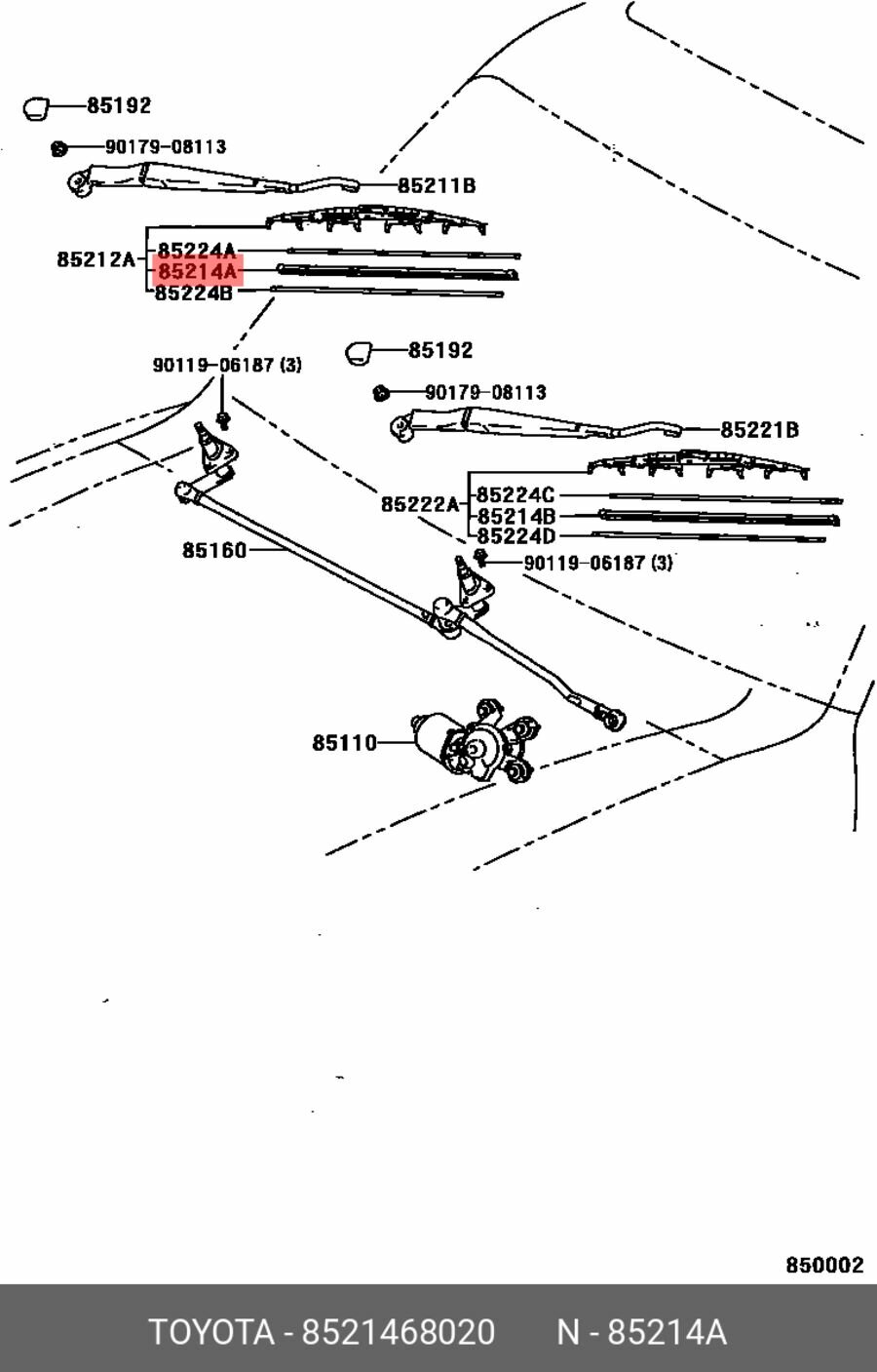 Уплотнитель org (TOYOTA 8521468020)
