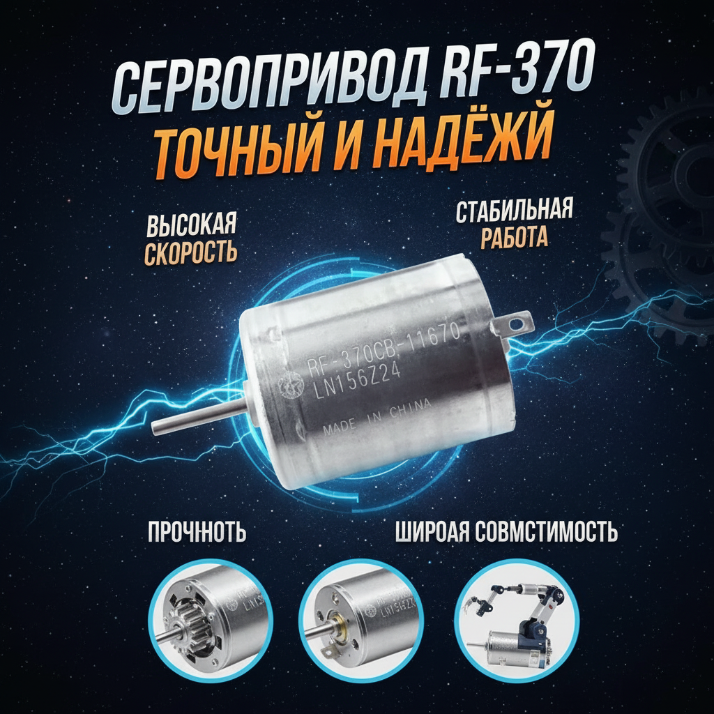 Миниатюрный двигатель постоянного тока MABUCHI RF-370CB-11670, 12-24В, 6000 об/мин