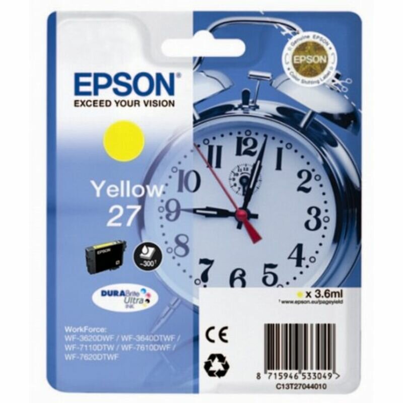 Картридж C13T27044022 для Epson WorkForce WF-7210DTW, WF-7710DWF DURABrite Ultra желтый
