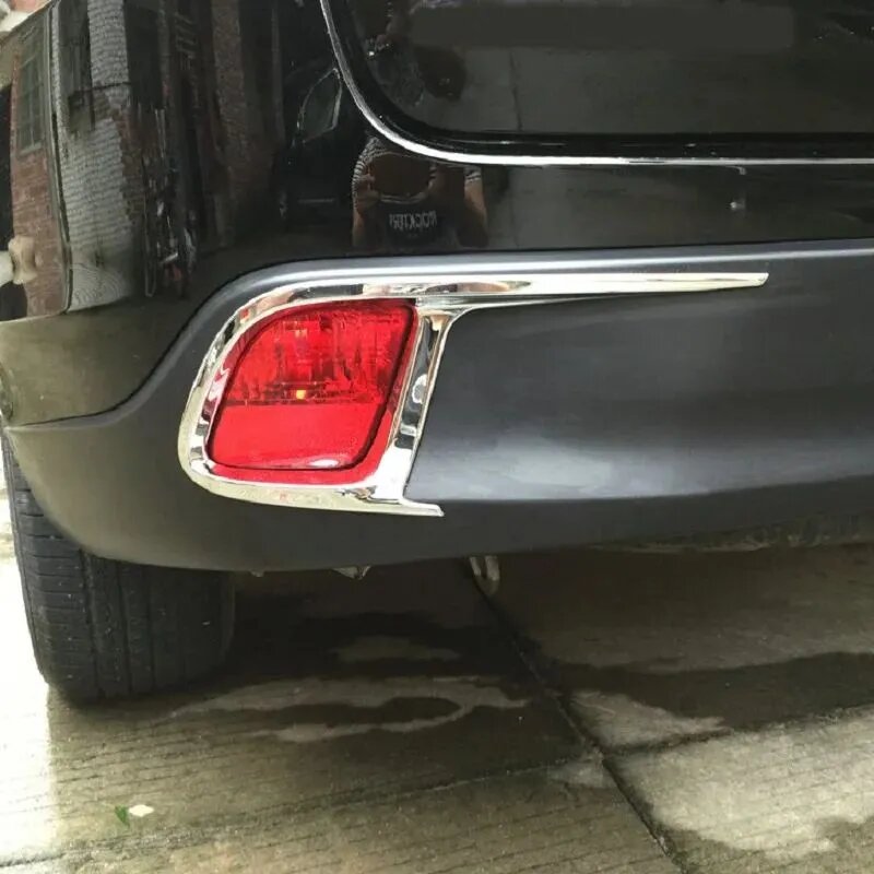 Отражатель заднего бампера автомобиля, Накладка противотуманных фар для Toyota Highlander Kluger 2014 2015 2016 Хром