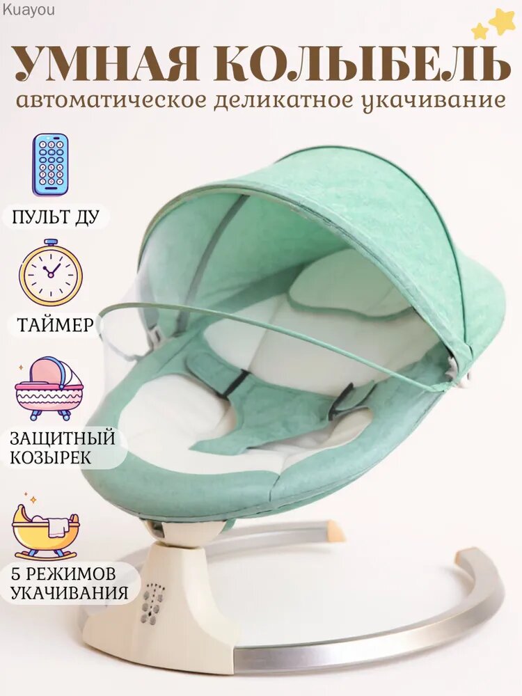 Электрокачели/люлька для новорожденных с автоматическим укачиванием