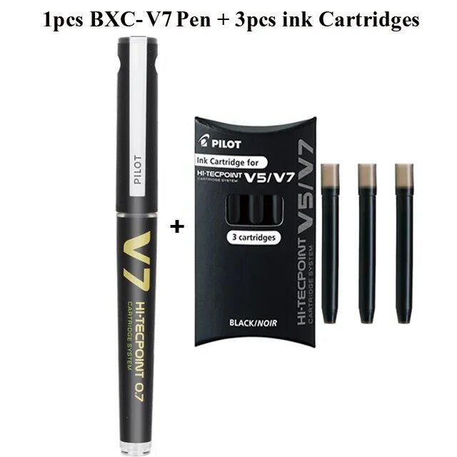 Гелевые ручки Pilot Hi-Tecpoint BXC-V5/V7 Черный, 1 V7 Pen add 3 ink1