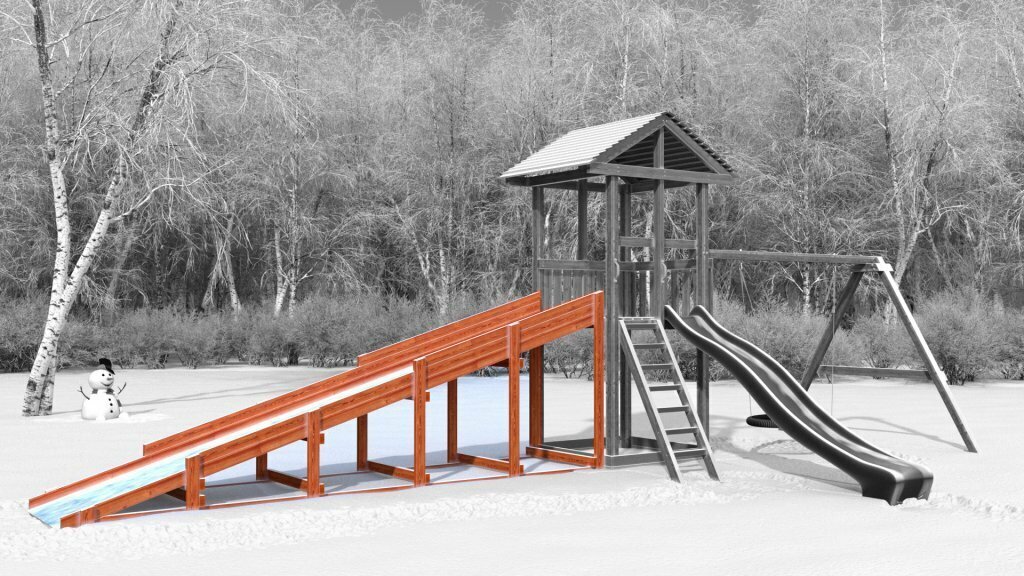 Модуль зимняя горка ForestKids Family - 5 м