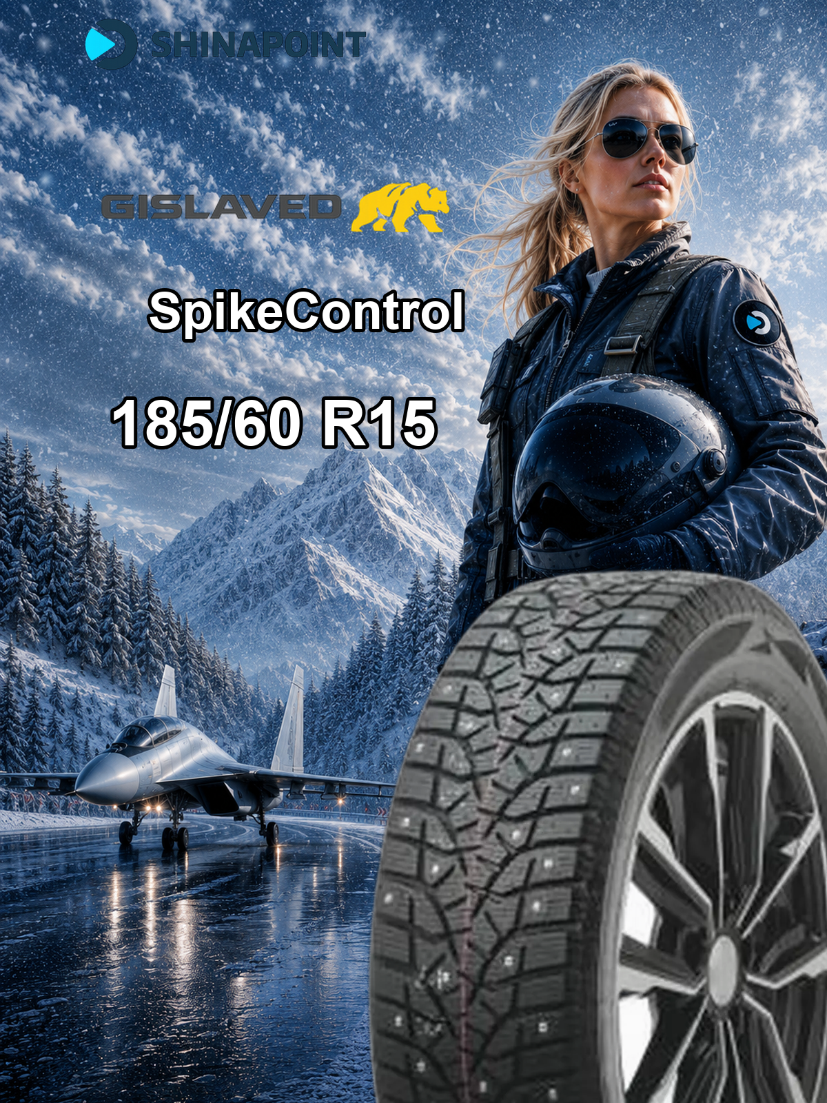 Шины зимние R15 185 60 88 T автомобильная зимняя резина Gislaved модель SpikeControl