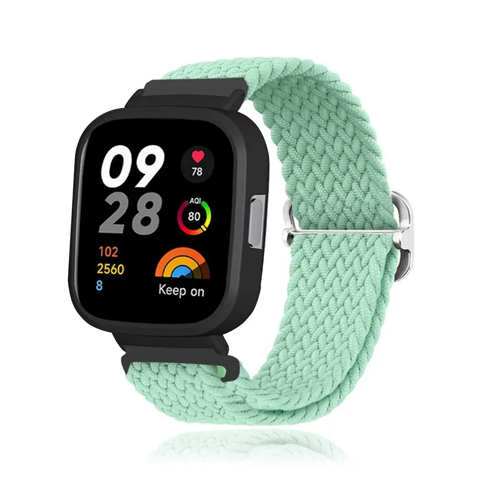 Эластичный тканевый ремешок для Xiaomi Redmi Watch 3 Lite / Redmi Watch 3 Active с регулируемой длиной Браслет с пряжкой Мужской и женский